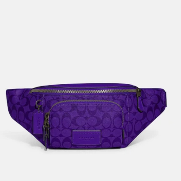 Coach | Bags | Coach Track Belt Bag In Signature Canvas | Poshmark